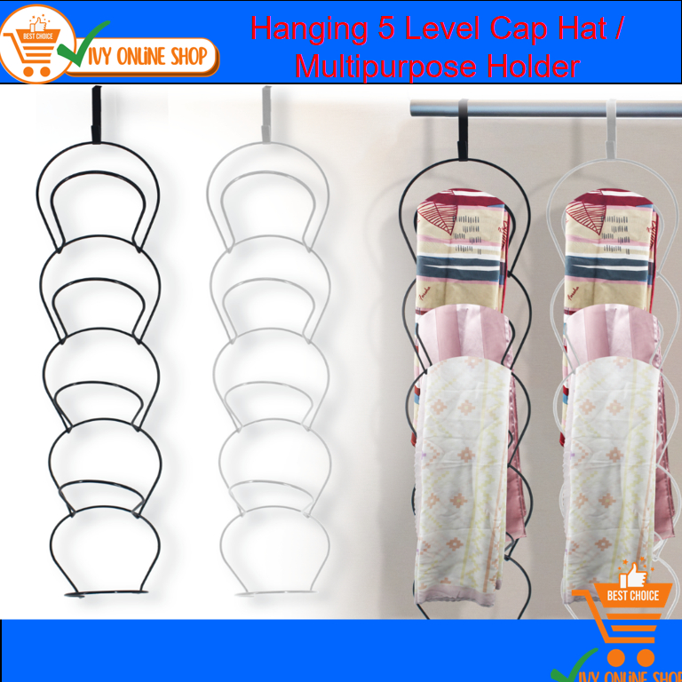 5 Level Cap Hat Holder Rak Gantung Topi penyangkut Topi Save Place ...