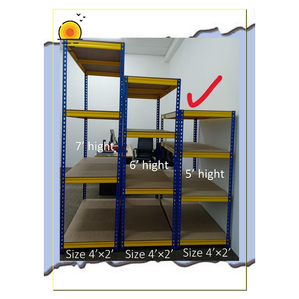 Boltless Racking (Yellow and Blue) | Shopee Malaysia
