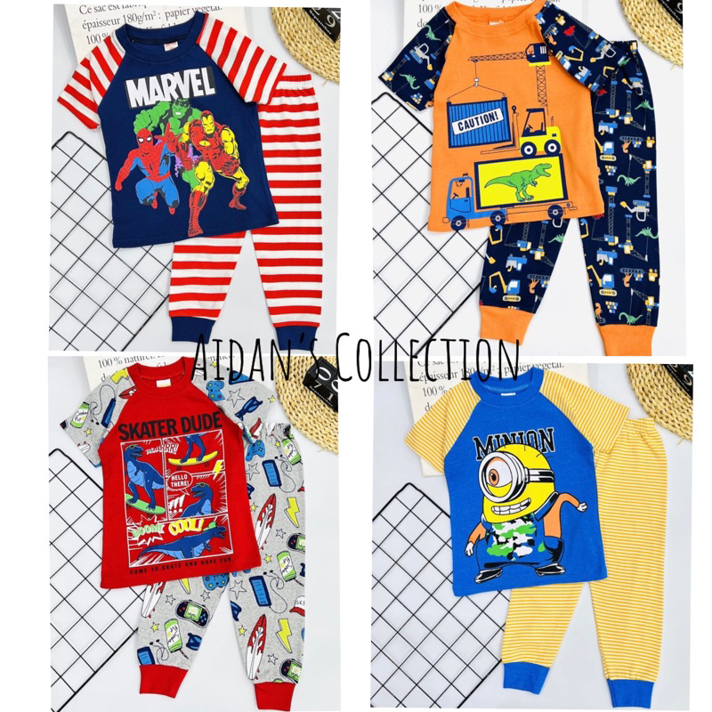 Pyjamas Boy Gym’s Kids / Baju Tidur Kanak-Kanak Lelaki (2-7 Tahun ...
