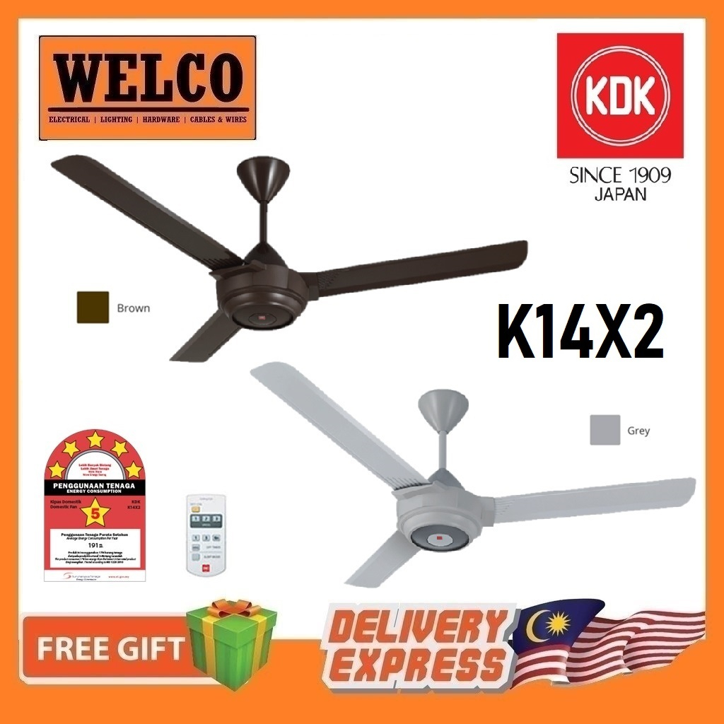 KDK 56"/140CM 3 BLADE REMOTE CONTROL CEILING FAN [K14X2, K14XF ...