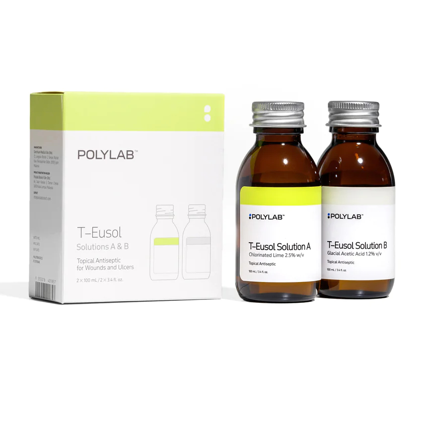Polylab T-Eusol Antiseptic Solution A & B (2 x 100ml) Exp:8/25 | Shopee ...