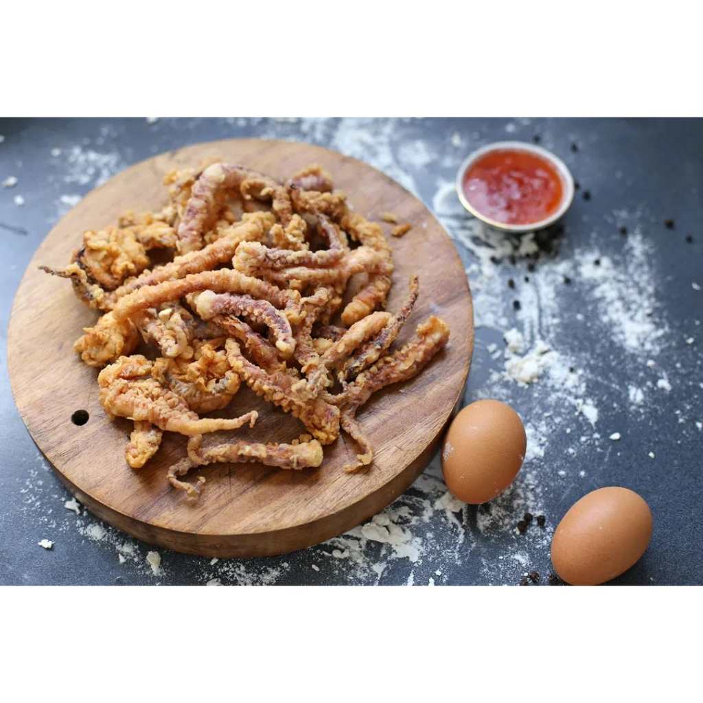 Premium 1Kg Halal Crispy Squid Tentacles Crunchy Spiced Squid Sotong ...