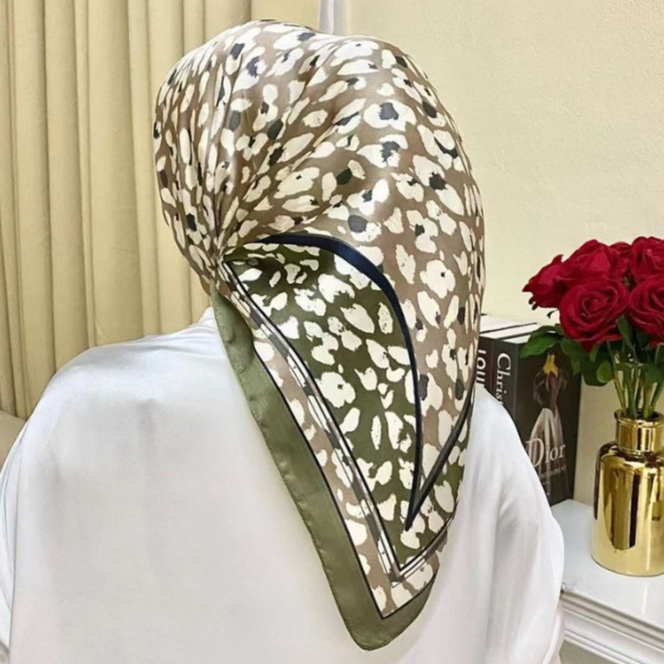 Tudung bawal satin bawal ice silk printed corak leopard snake tudung ...