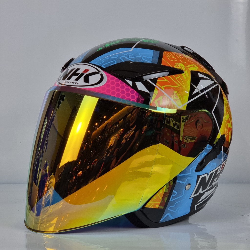 NHK Helmet R1 v2 Karel Winter (Black/Blue Glossy) | Shopee Malaysia