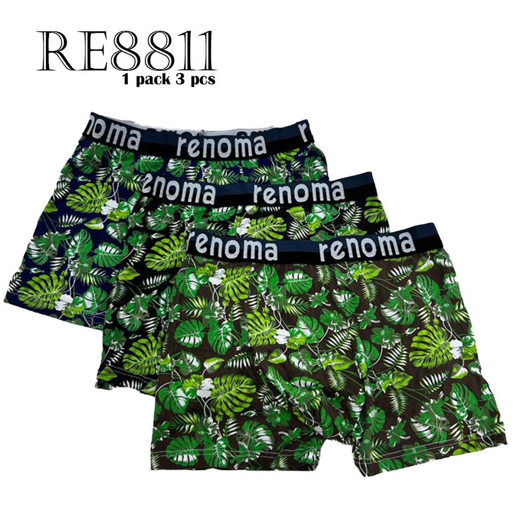 BL9027|Renoma Boxer Army 1pack 3pcs Men Boxer Body Love 100% combed ...