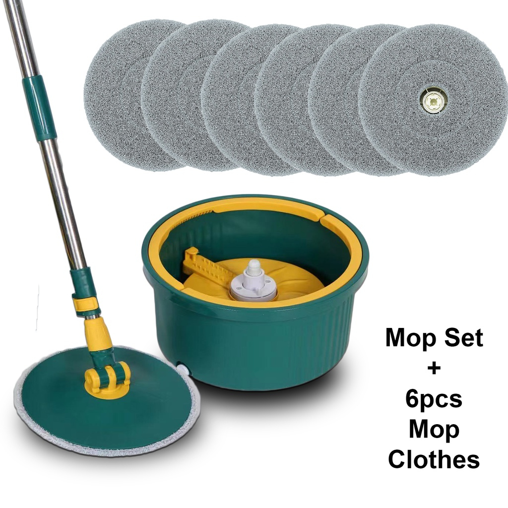 Ringgit Shop Spin Mop Flat Mop Round Head Floor Mop Quick Dry Mop ...