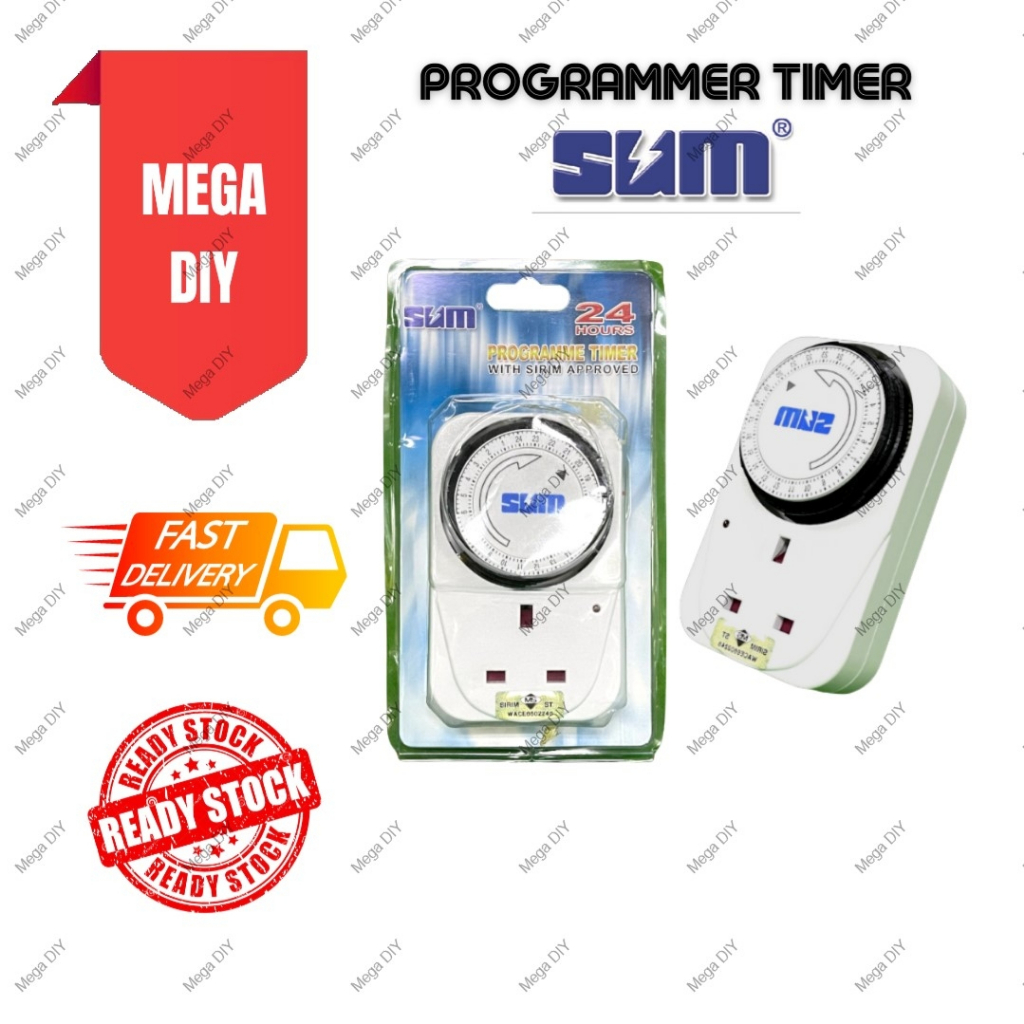 Programmer Timer 13A SOCKET Digital Timer 24hour SUM SIRIM | Shopee ...