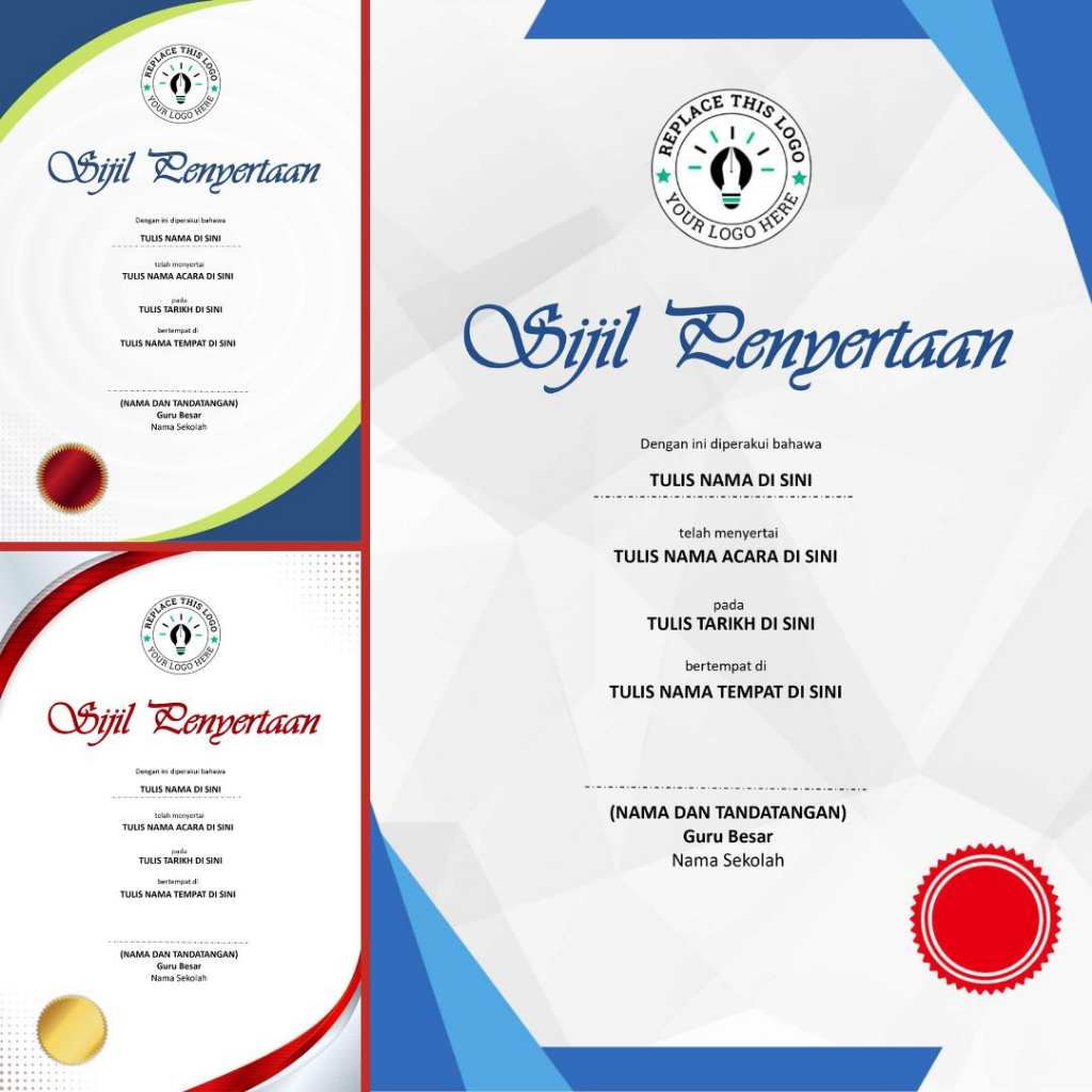 [Powerpoint] Template Sijil Certificate Template Editable Powerpoint ...