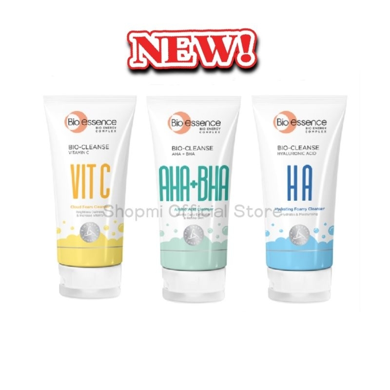 Bio-essence Bio-Cleanse AHA BHA Amino Acid/Pure Vit C Cloud Foam/HA ...