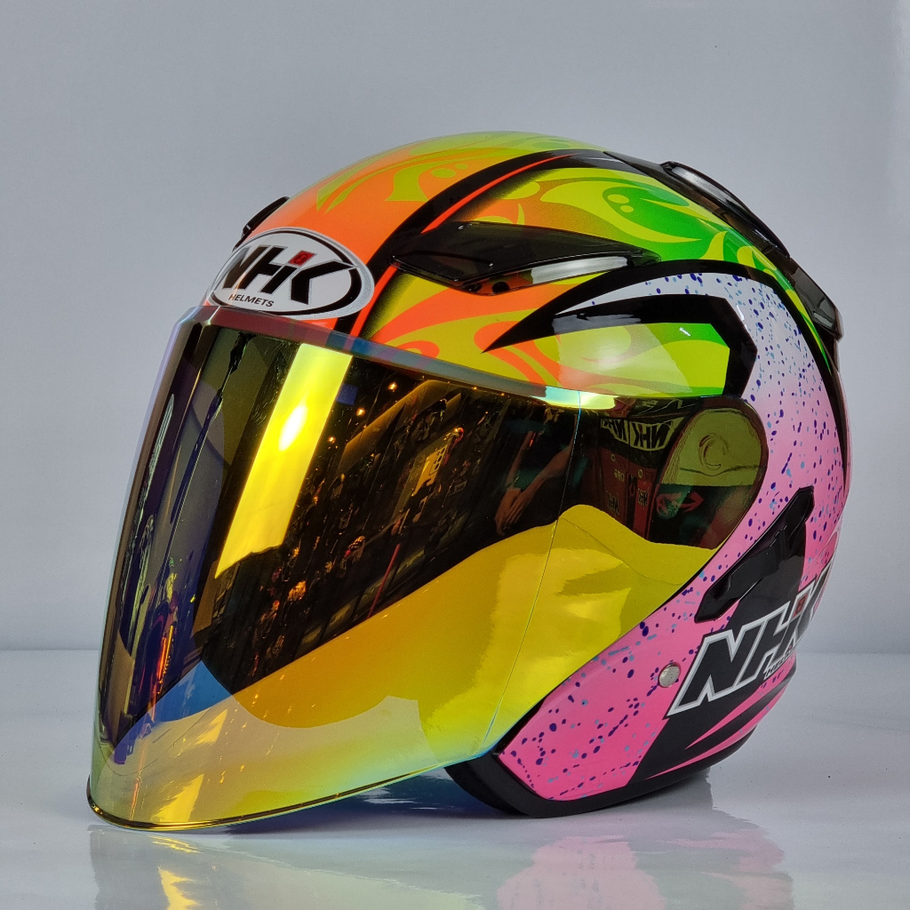 NHK Helmet R1 v2 Karel Winter (Black/Pink Glossy) | Shopee Malaysia
