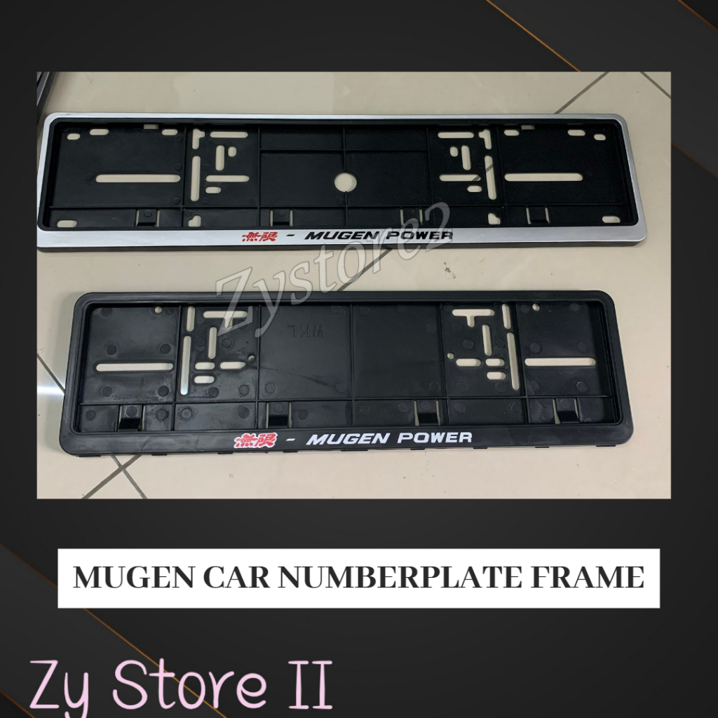 MUGEN Car Number Plate Frame (Sliver/Black) KERETA NOPLAT CASING ...