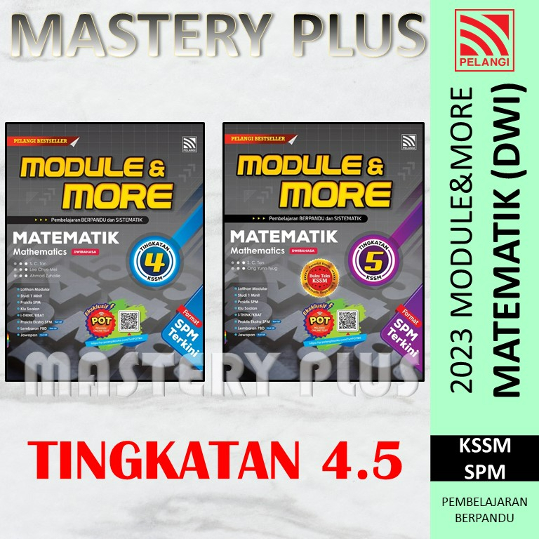 BUKU AKTIVITI 2023 : MODULE & MORE MATEMATIK / MATHEMATICS FORM 4 , 5 ...
