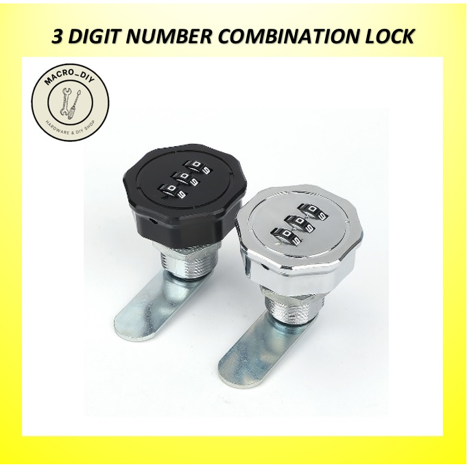 20mm / 30mm 3 Digit Alloy Number Combination Lock Airbnb Accomodation ...
