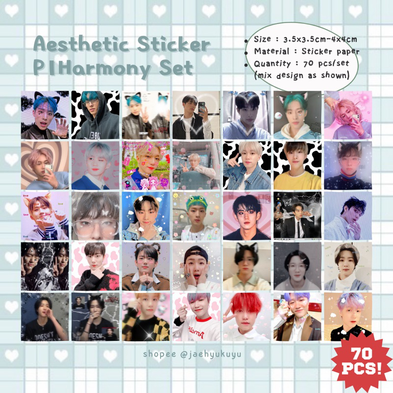 (P4) TXT Enhypen Stray kids Ateez P1Harmony Happy Mail Sticker ...