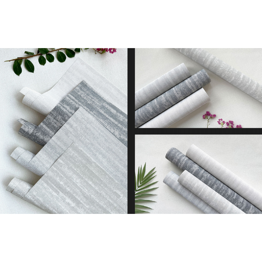Ready Stock Wallpaper Modern Embossed Pattern with Glitter Korean Made ...