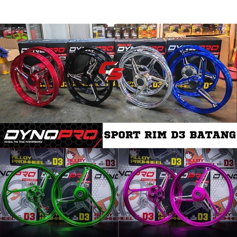 Dynopro Sport Rim D3 Enkei 3 Batang Y16ZR Y15ZR RSX RS150 LC135 4s 5s lc135 v8 Fi Y125 Y125ZR ...