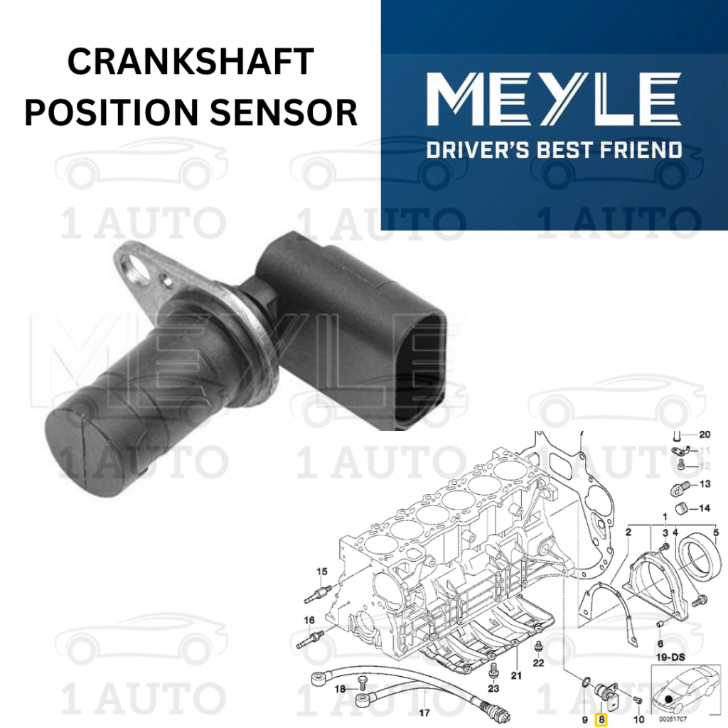 MEYLE GERMANY CRANKSHAFT POSITION SENSOR BMW E46 E39 E60 E38 E83 E53 Z3 ...
