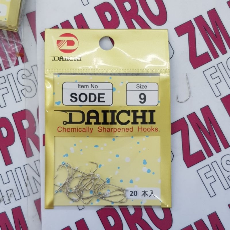 DAIICHI SODE FISHING HOOK Flat Type Prawn Hook made in japan | Shopee ...