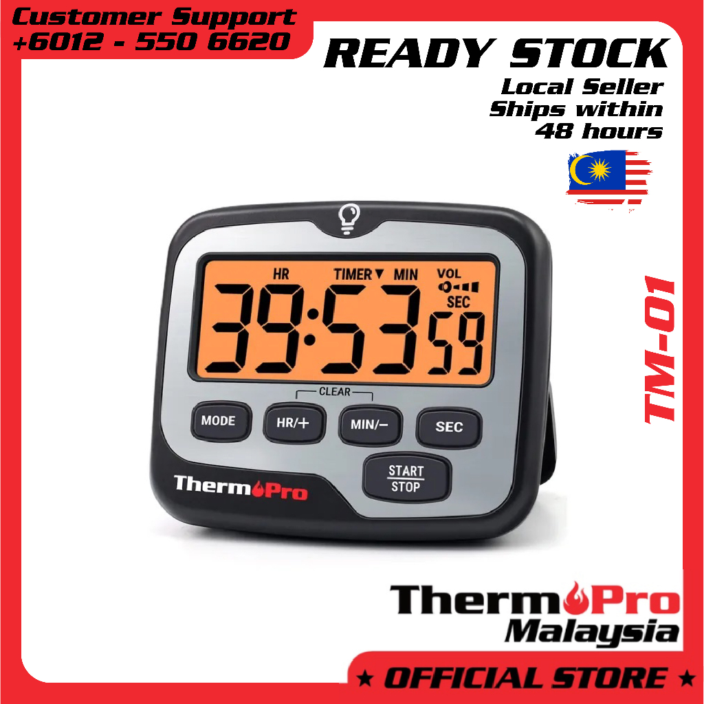 ThermoPro TM01 Digital Kitchen Timer & Clock | Shopee Malaysia