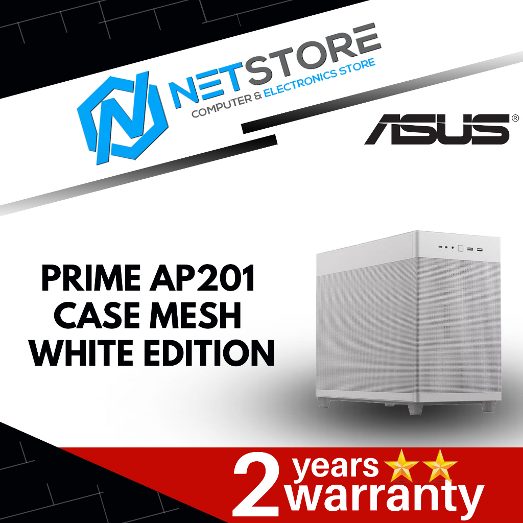 ASUS PRIME AP201 CASE MESH WHITE EDITION - 90DC00G3-B30000 | Shopee ...