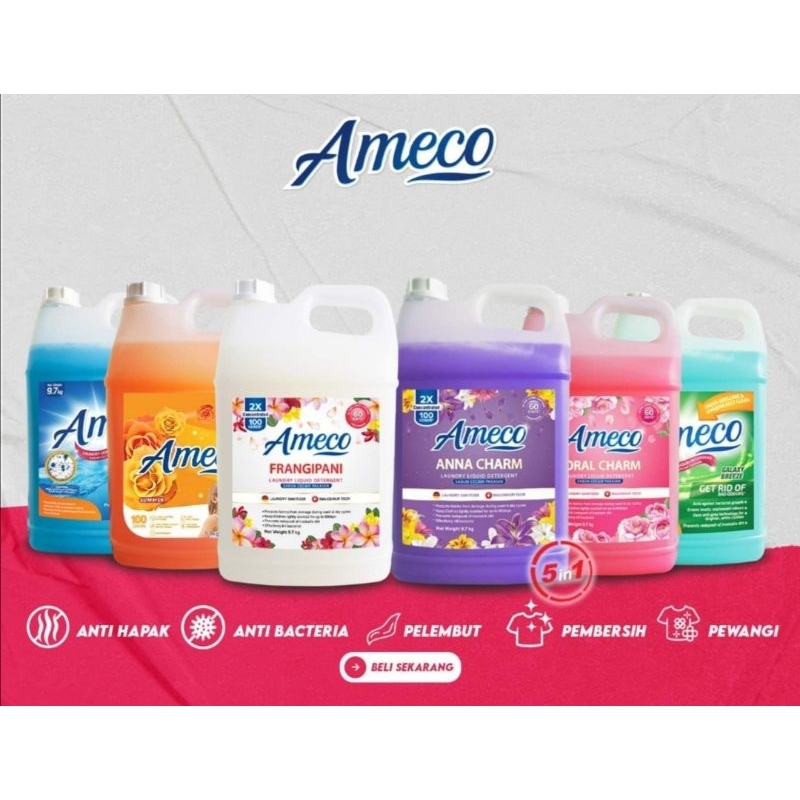 Ameco Liquid Laundry Detergent 9.7kg | Shopee Malaysia