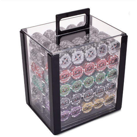💥Malaysia Ready Stock💥1000 Chip Clear Acrylic Poker Chip Carrier ...