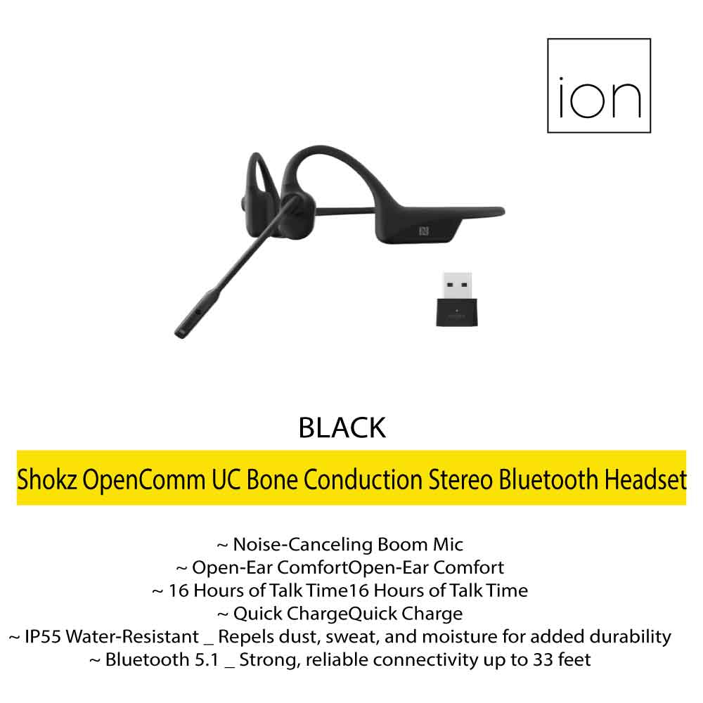 Shokz OpenComm UC Bone Conduction Stereo Bluetooth Headset | Shopee Malaysia