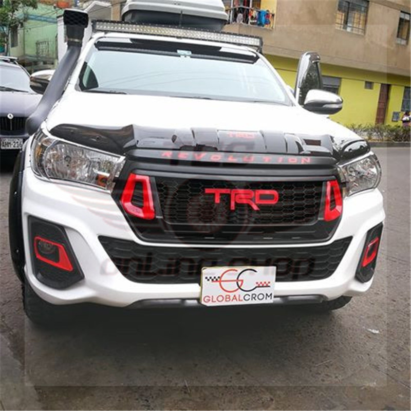 TOYOTA HILUX REVO ROCCO 2018 TRD Style Front Grill Guard With Fog ...