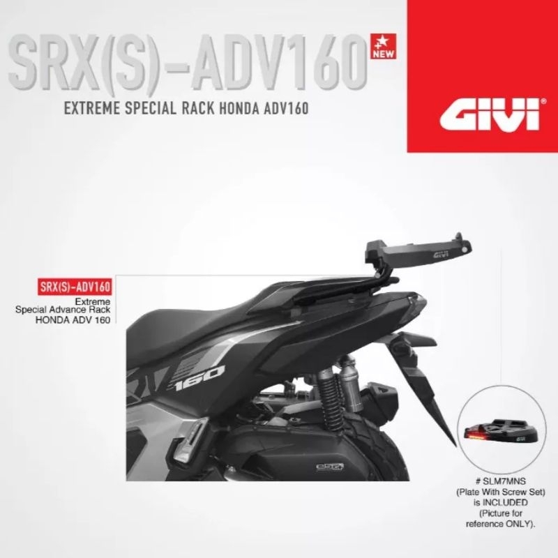 GIVI HONDA ADV160 Extreme Special Rack With Spotlight | Shopee Malaysia