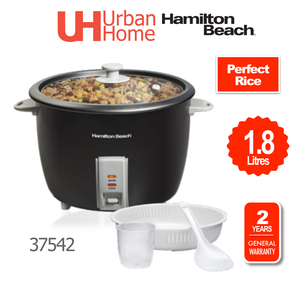 Hamilton Beach Rice Cooker with Non-Stick Coating Inner Pot Tempered ...