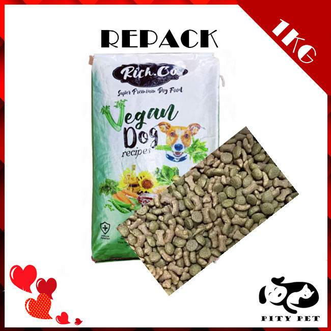 Rich.Co Vegan Dog / Vegetarian Recipe (Dog Food) 1KG REPACK | Shopee ...