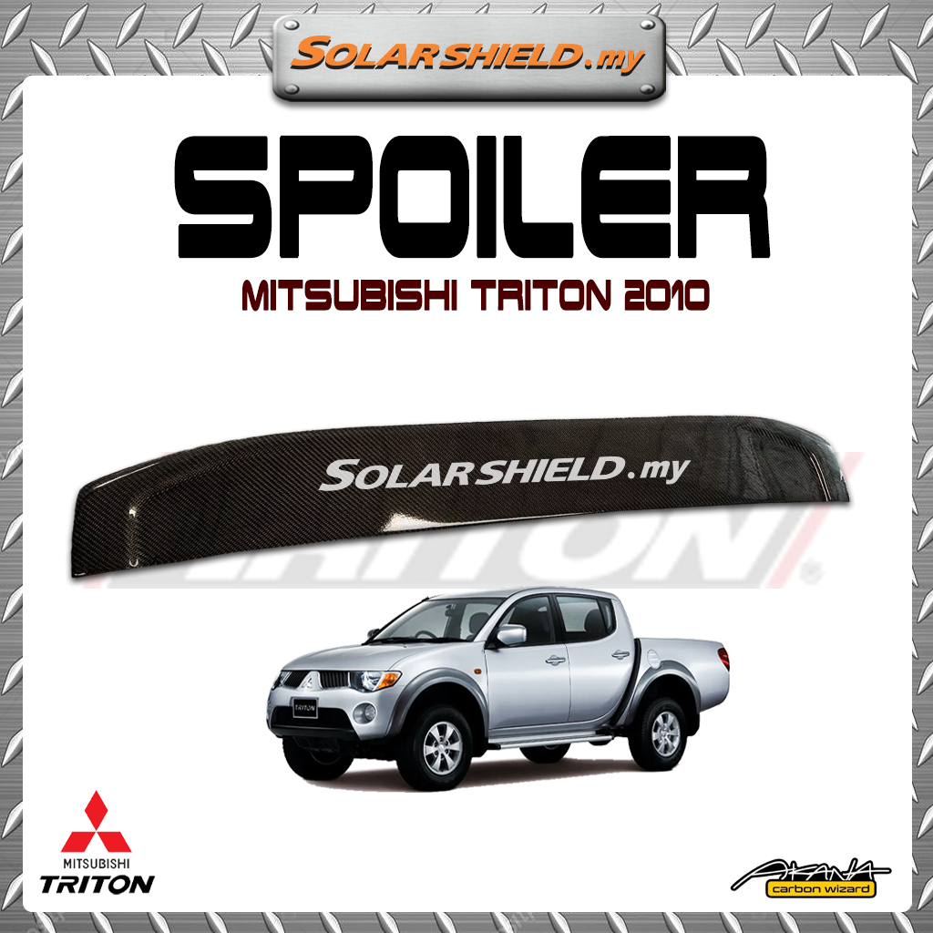 Mitsubishi Triton 2009-2018 Akana Carbon Wizard Rear Spoiler ( BIG ) 4x4 Triton Akana Spoiler ...