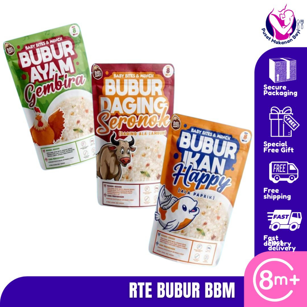 BBM READY TO EAT BUBUR ERONOK HAPPY GEMBIRA AYAM DAGING IKAN | Shopee ...