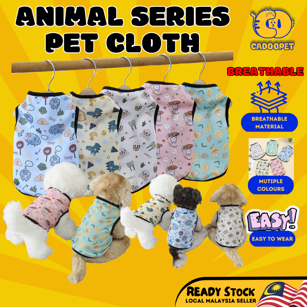 Animal Series Pet Clothes Dog & Cat Clothes Puppy Vest Cat Cute Pakaian ...