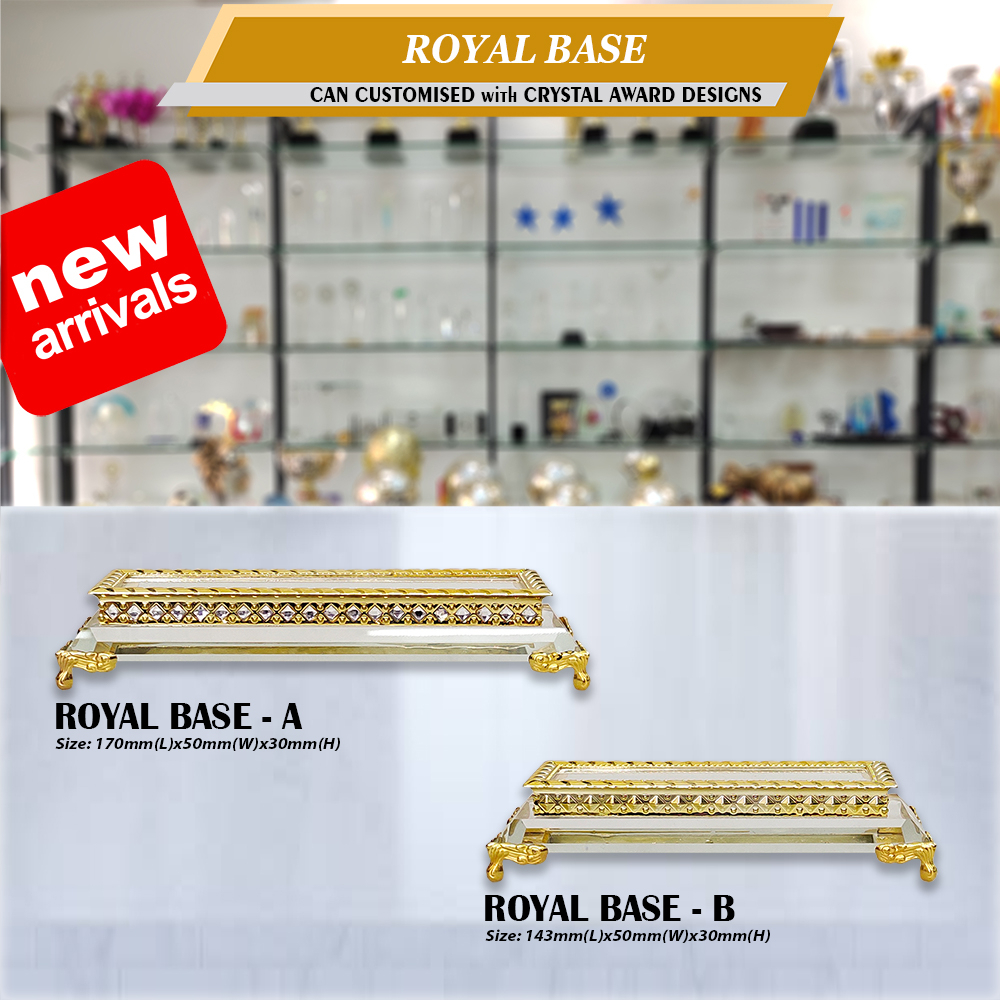 ROYAL BASE CAN CUSTOMISED with CRYSTAL AWARD DESIGNS | Shopee Malaysia