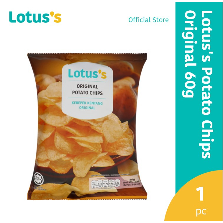 Lotuss Potato Chips Original 60g Shopee Malaysia