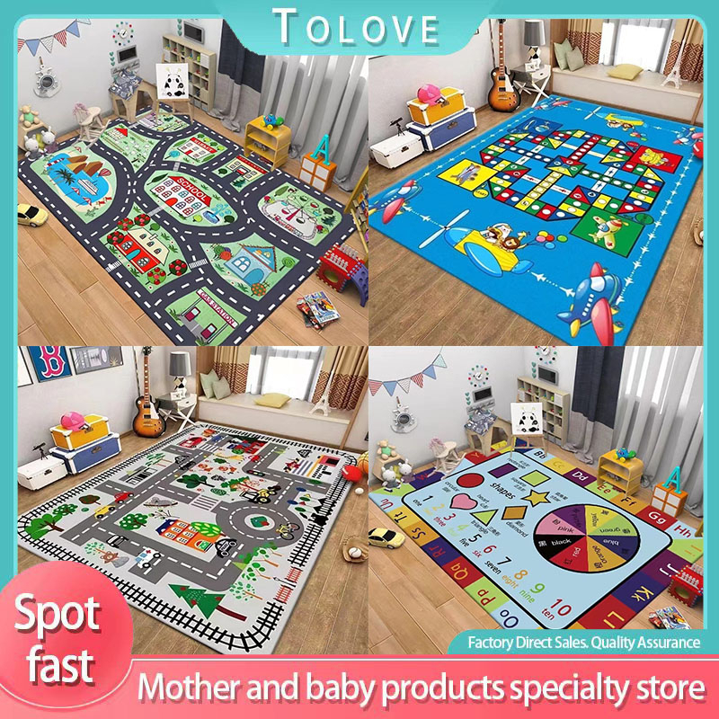 (Big size)Carpet Velvet Cartoon Anti-Slip Carpet Baby Room Decor Mat ...