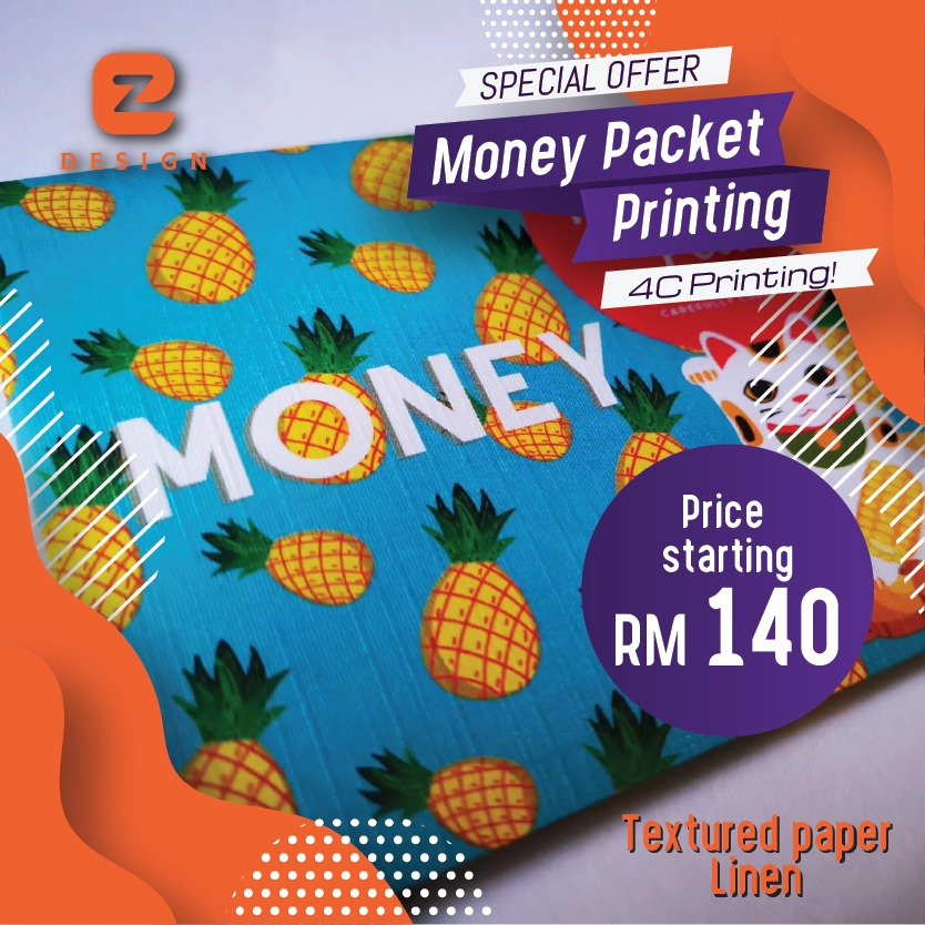 SAMPUL RAYA CUSTOM PRINTING MOQ 100 PCS ONLY/MONEY PACKET CUSTOM ...