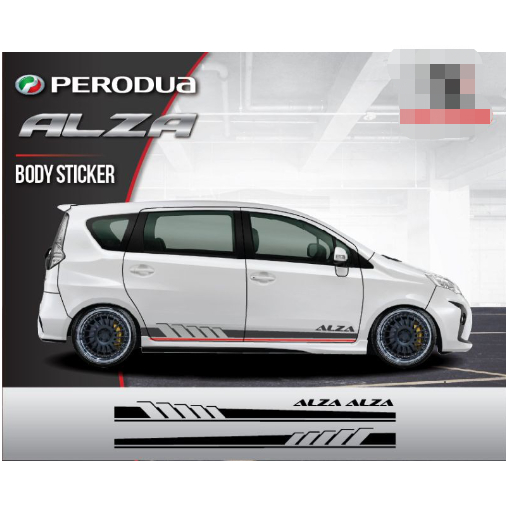 PERODUA ALZA CAR BODY STICKERS SET | Shopee Malaysia
