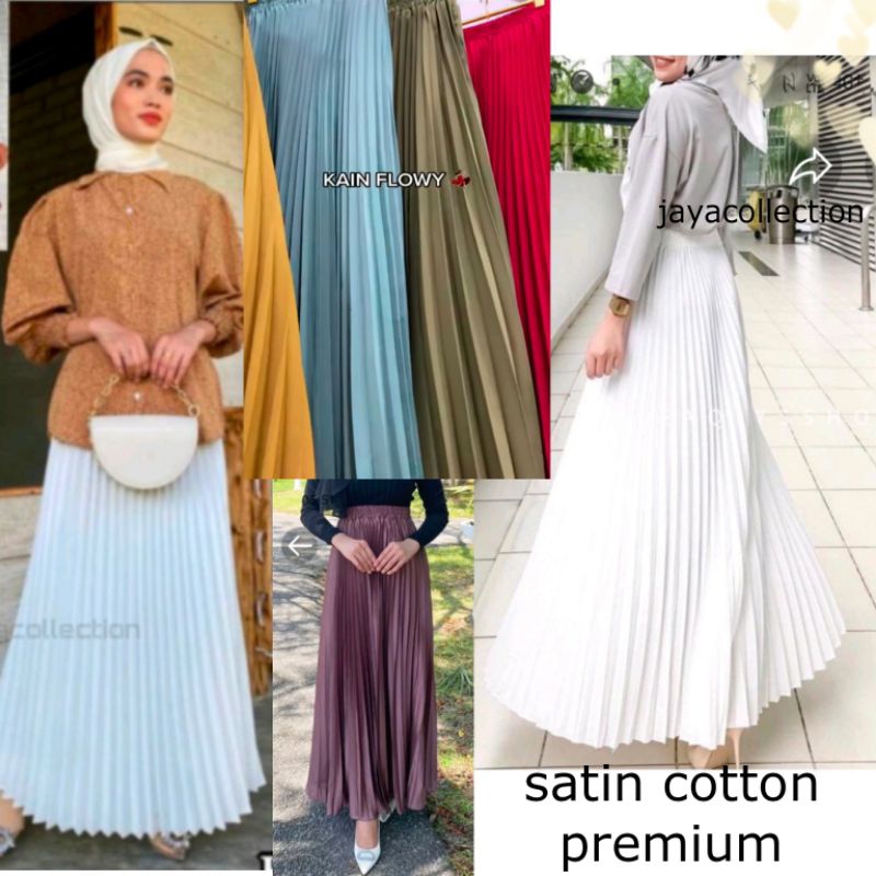 skrit.pleated.kembang.cotton.sati(.premium.italy)flowy.pleated.kemas ...