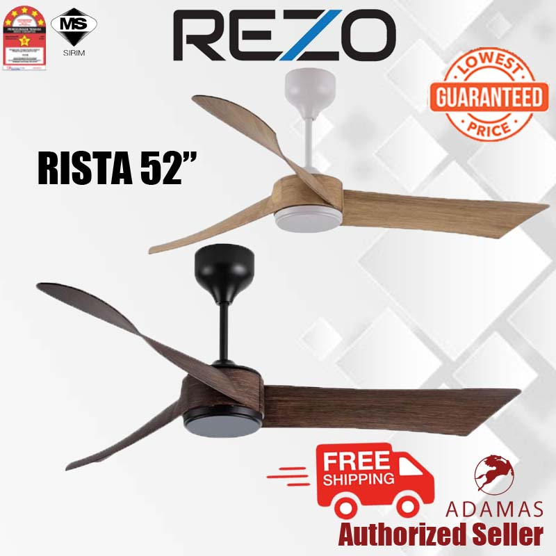 REZO Rista 52 LW/DW DC Inverter Motor Ceiling Fan Energy Saving Fan ...
