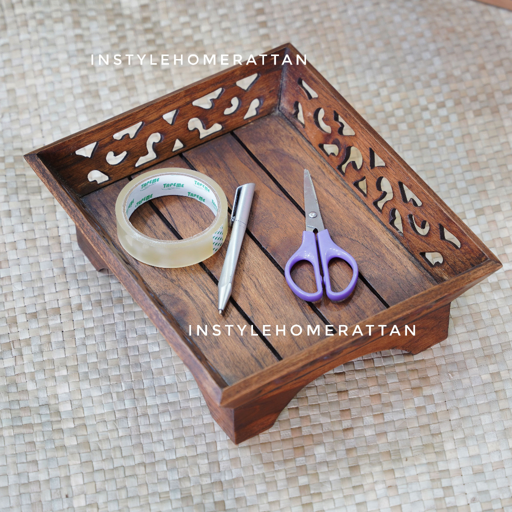 Tray Wooden Teak Kayu Jati Dulang Hotel Resort decoration antique ...