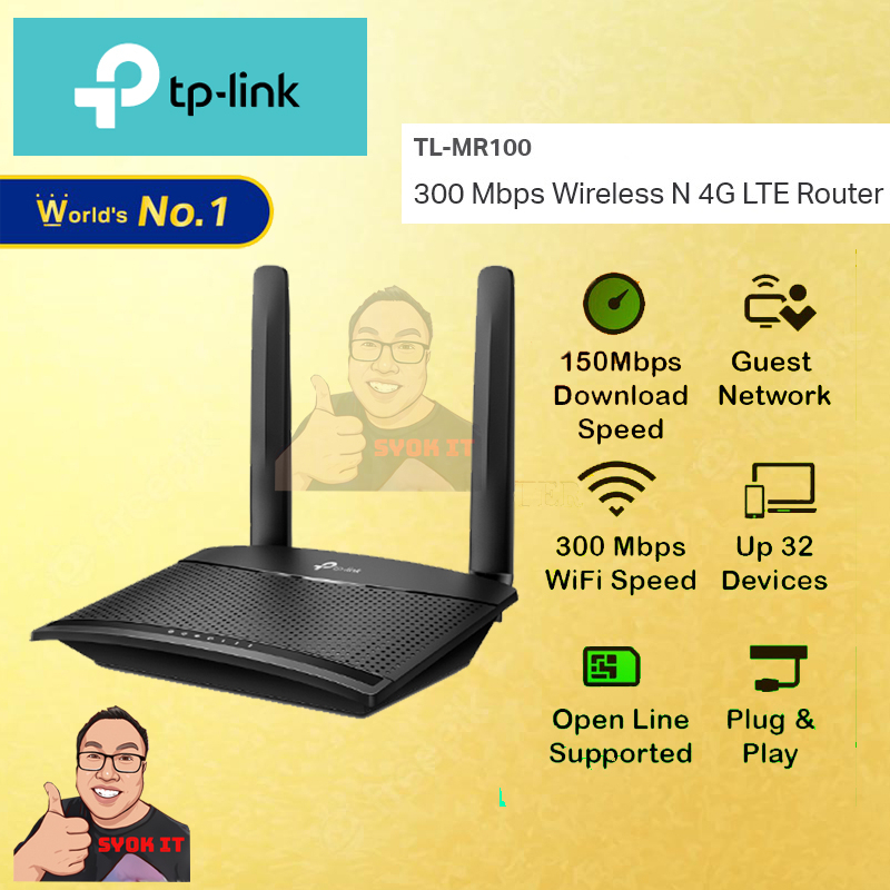 TP-Link TL-MR100 / TL-MR6400 Sim Card Router 300Mbps Wireless N 4G LTE ...