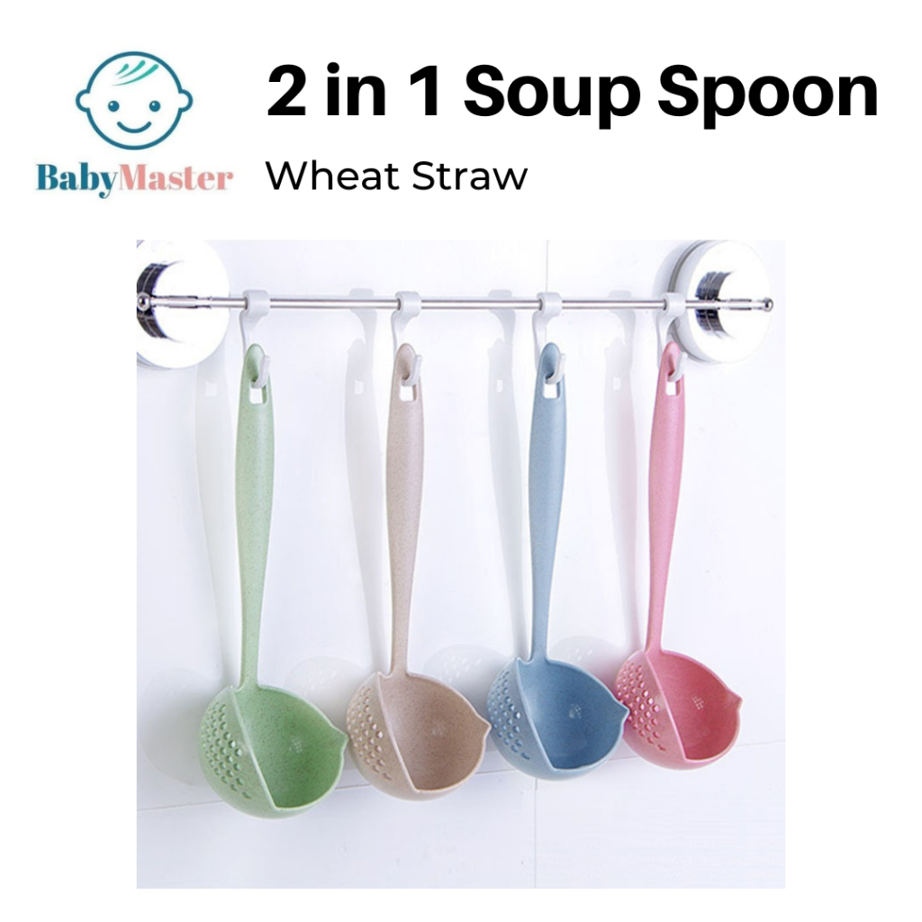 2 In 1 Long Handle Soup Spoon Home Strainer Scoop Cooking Colander ...
