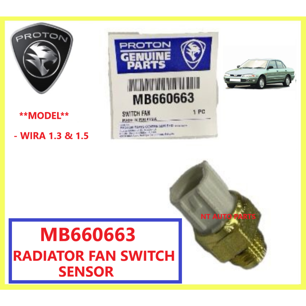 GENUINE PROTON RADIATOR FAN SWITCH - PROTON WIRA 1.3 1.5 DENSO TYPE ...