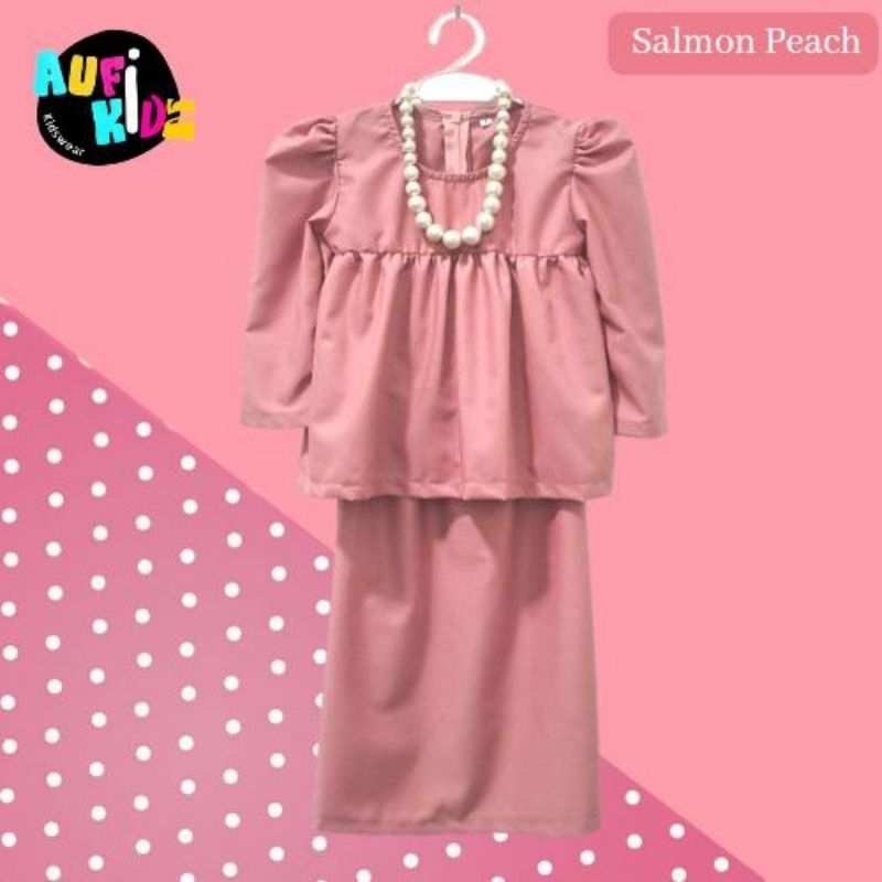 Baju kurung kanak-kanak kids kurung budak kurung ruffle kurung cotton ...