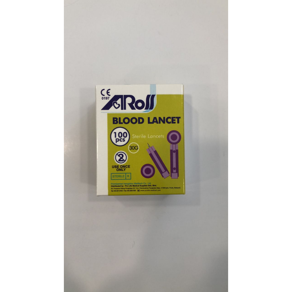 Aross Blood Lancet (Round) 100 Sterile Lancets | Shopee Malaysia