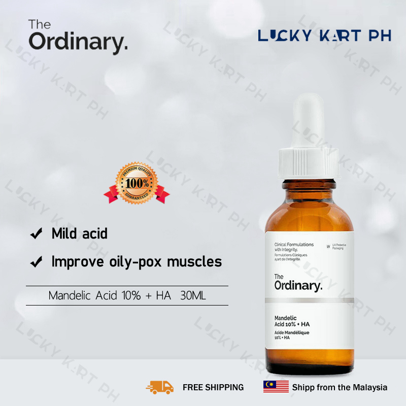 The Ordinar Mandelic Acid 10% + HA 30ml Acne And Pimple Dark Spot Marks ...