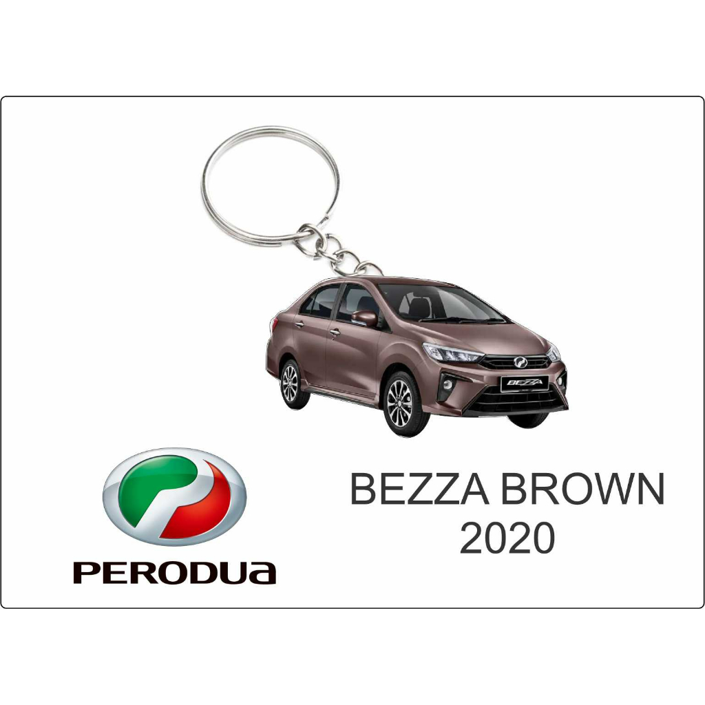 perodua bezza brown 2020 keychain 2d | Shopee Malaysia
