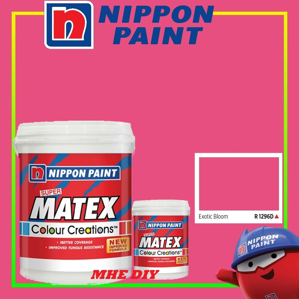 NIPPON PAINT 1L R 1296 D EXOTIC BLOOM Interior Smooth Sheen / Matt ...